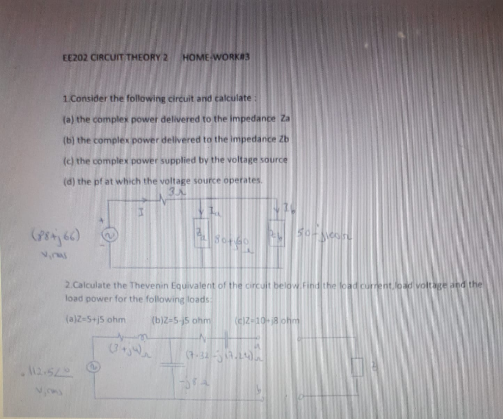 Solved 3. The complex power of each component has been | Chegg.com