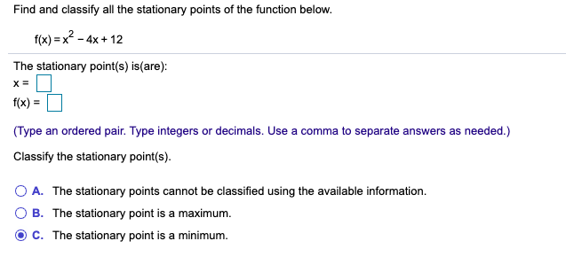 Solved Find and classify all the stationary points of the | Chegg.com