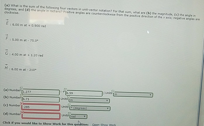 Solved Your answer is partially correct. Try again. Three | Chegg.com