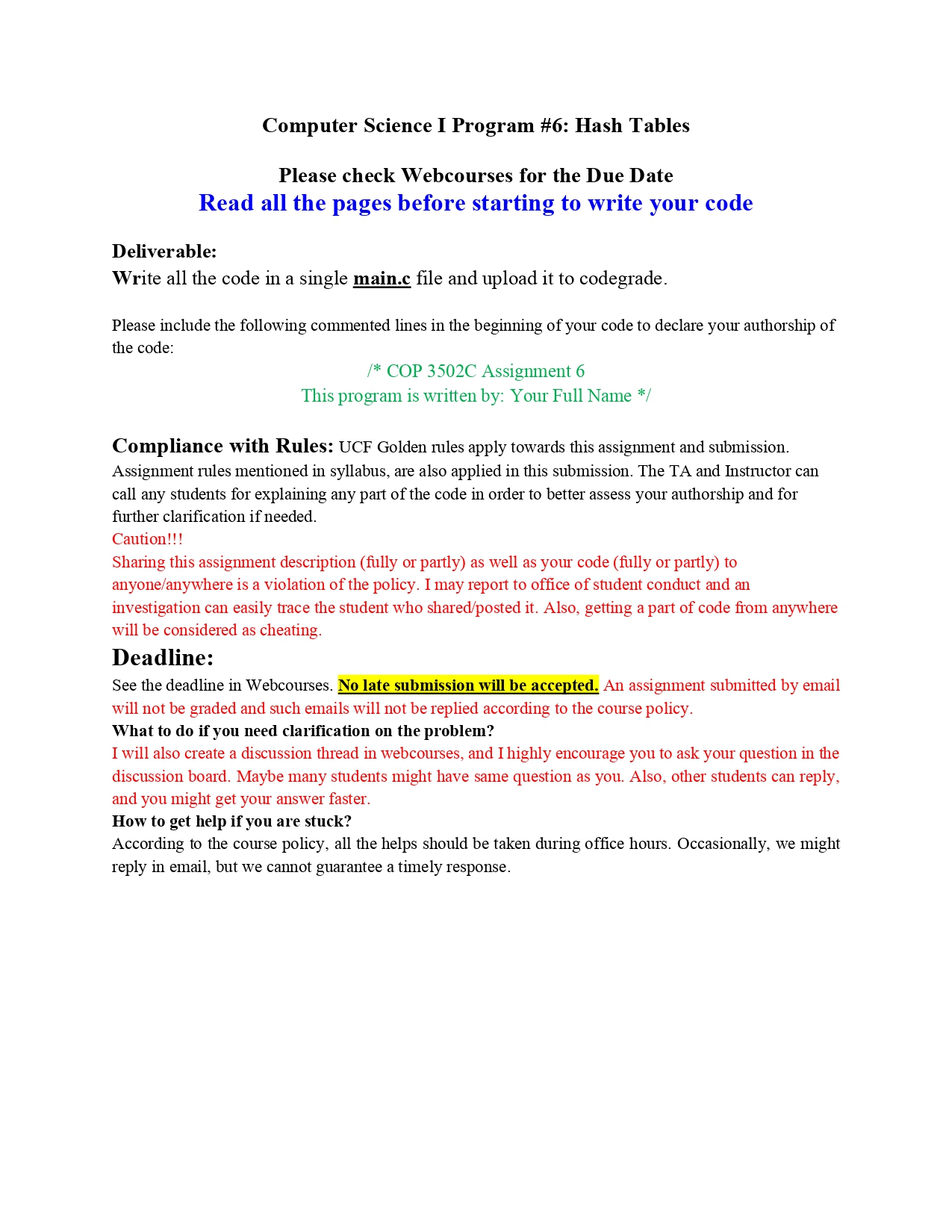 Solved Compliance with Rules: UCF Golden rules apply towards | Chegg.com