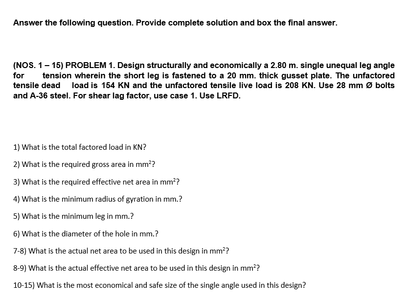 Solved Answer the following question. Provide complete | Chegg.com