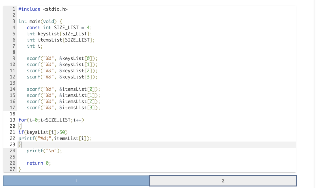 Solved For Any Element In Keyslist With A Value Greater Than 3548