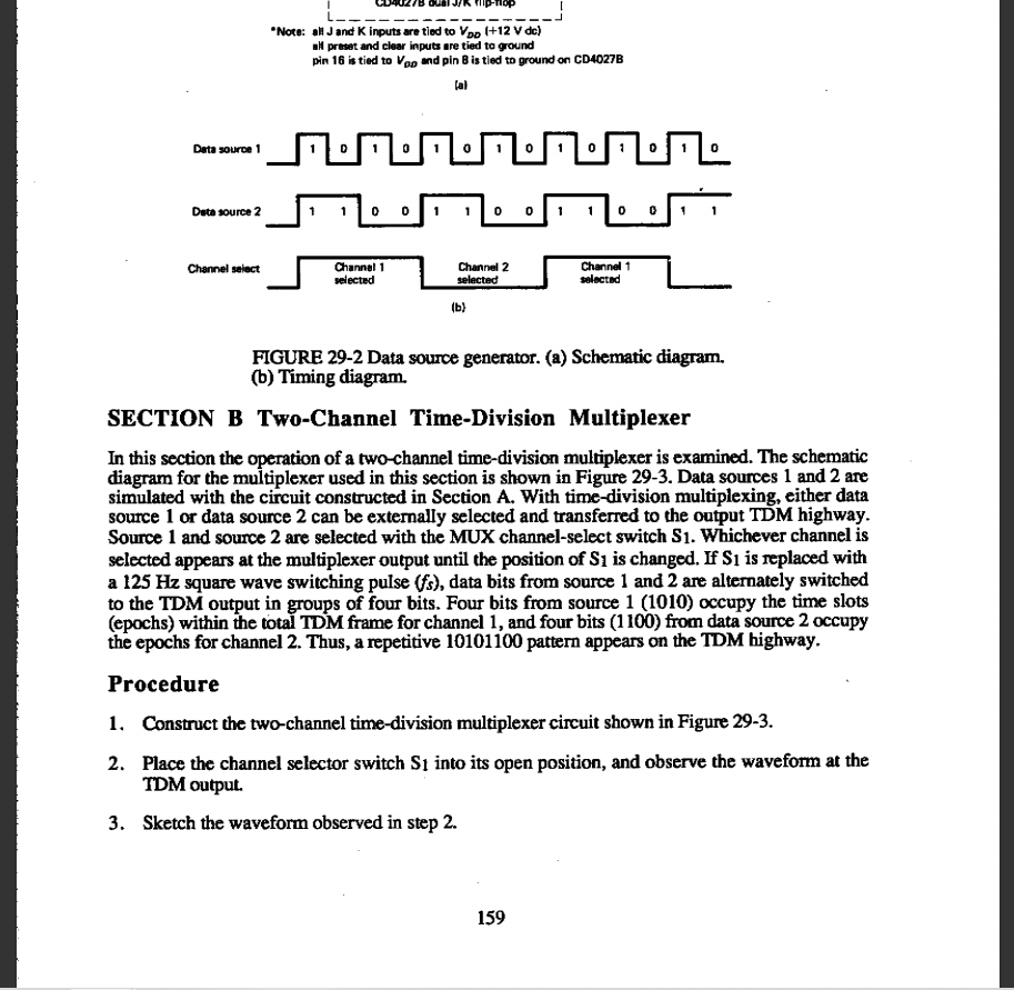 Solved EXPERIMENT 29 Name:. TIME-DIVISION MULTIPLEXING | Chegg.com