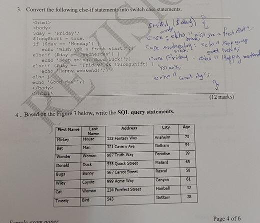Solved 3. Convert the following else-if statements into | Chegg.com