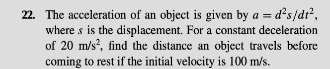 Solved 2. The acceleration of an object is given by | Chegg.com