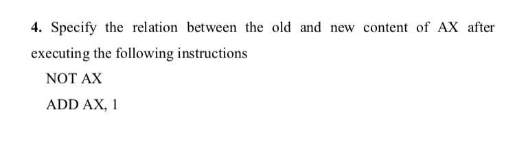 Solved 4 Specify The Relation Between The Old And New