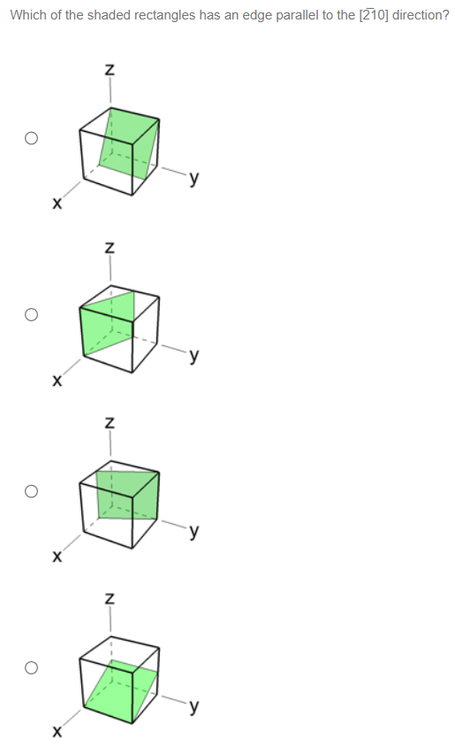 Solved Which of the shaded rectangles has an edge parallel | Chegg.com