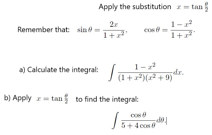 Solved Apply the substitution tan 2x Remember that: sin0 1 | Chegg.com
