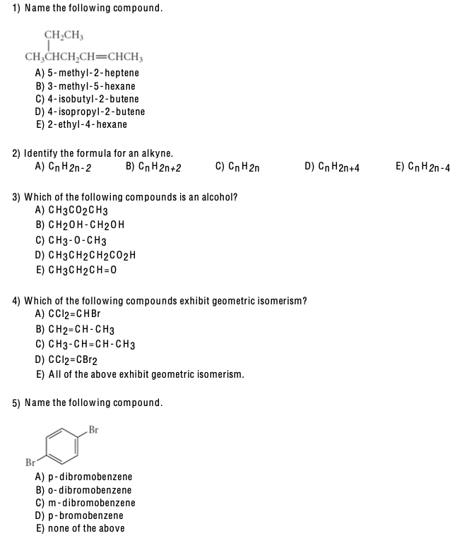 Solved 26) Name the following compound. CH3 H2C=CH-CH2CHCH: | Chegg.com