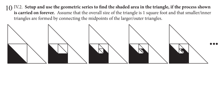 Solved 10 IV.2. Setup and use the geometric series to find | Chegg.com