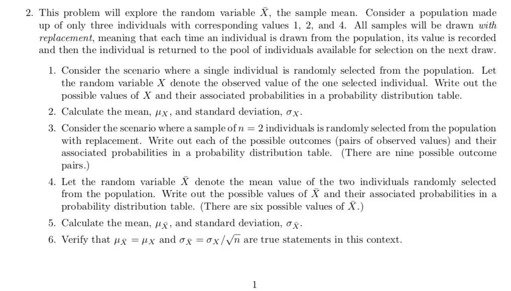 2. This problem will explore the random variable X, | Chegg.com
