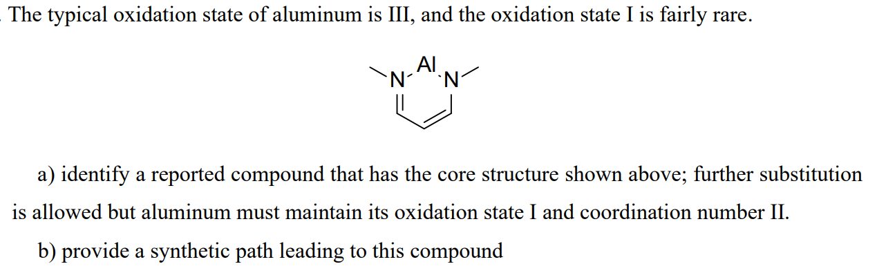 Solved The typical oxidation state of aluminum is III, and | Chegg.com