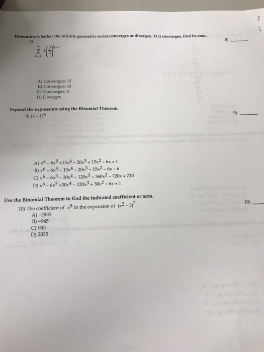 Solved Determine whether the infinite geometric series | Chegg.com