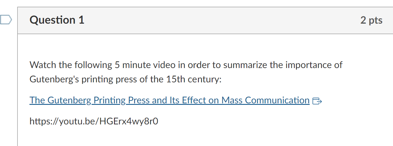 Watch the following 5 minute video in order to | Chegg.com