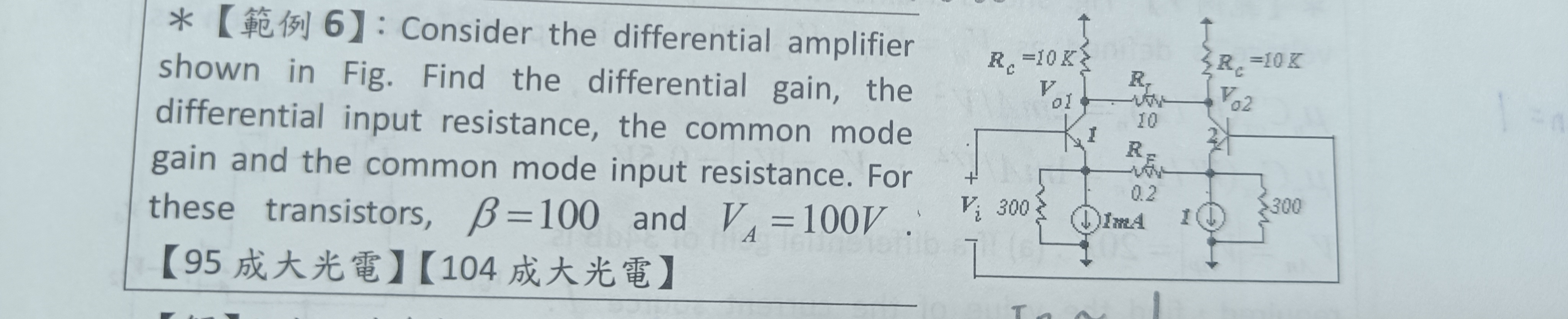Solved Consider the differential amplifiershown in ﻿Fig. | Chegg.com