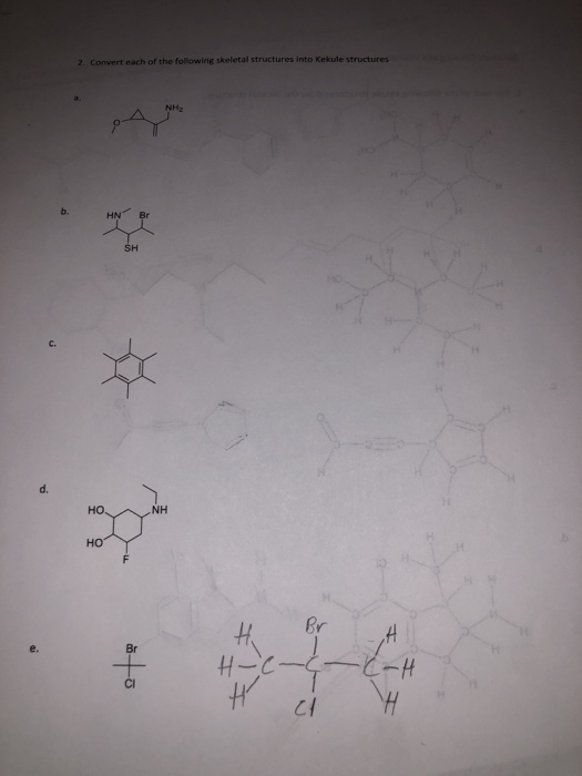 Solved 2. Convert each of the following skeletal structures | Chegg.com Solved 2. Convert each of the following skeletal structures | Chegg.com