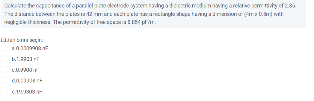 Solved Calculate the capacitance of a parallel-plate | Chegg.com