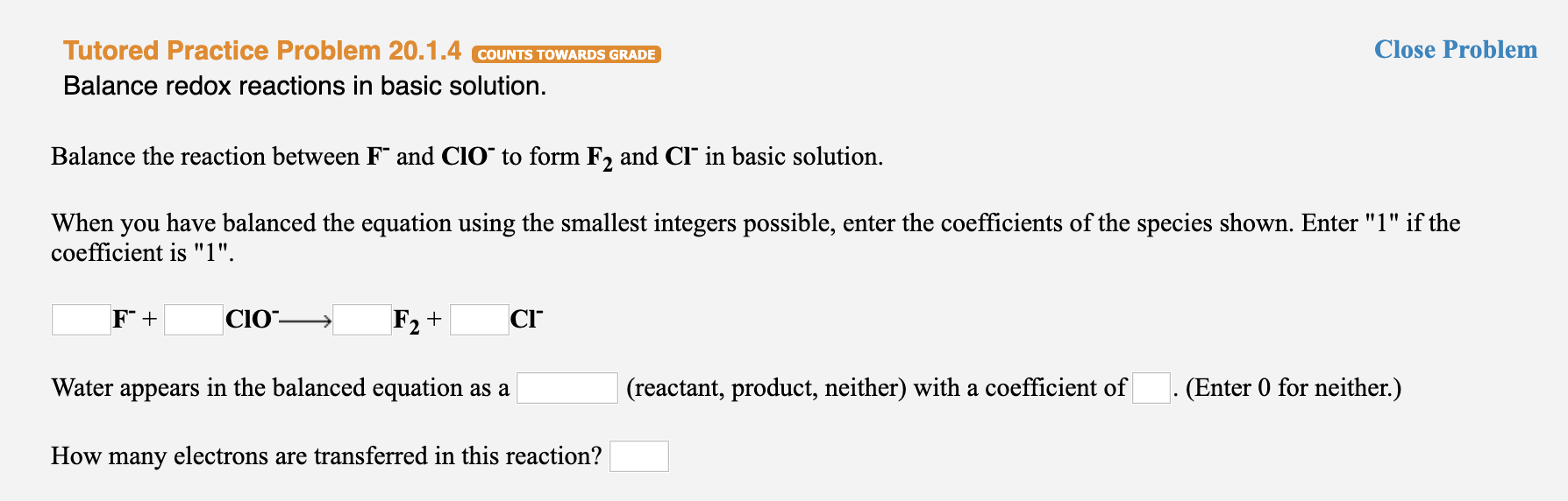 Solved Close Problem Tutored Practice Problem 20.1.4 COUNTS | Chegg.com