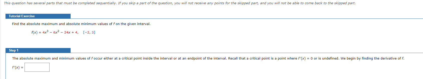 Solved Tutorial Exercisefind The Absolute Maximum And Chegg