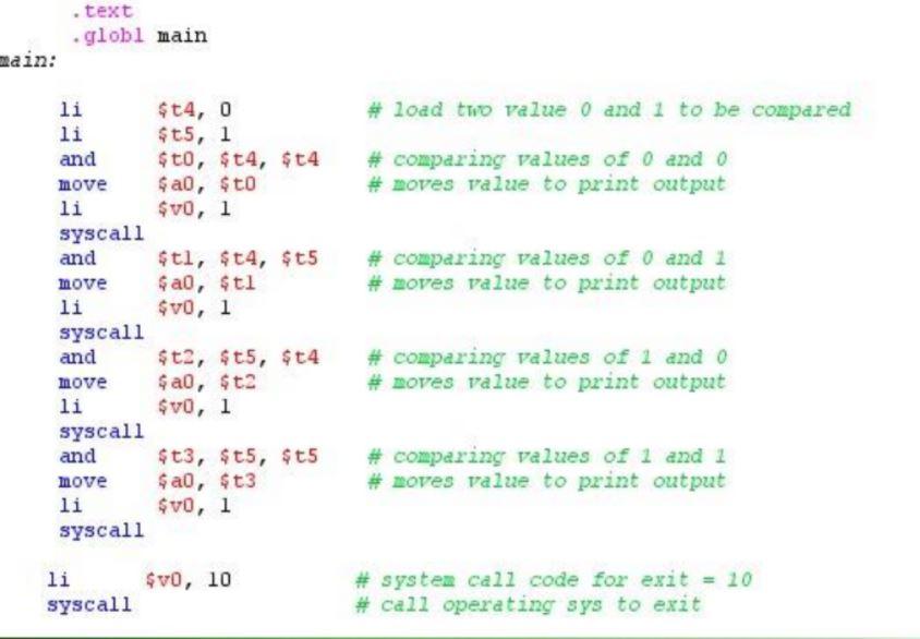 Solved .text globl main main: li # load two value 0 and 1 to | Chegg.com