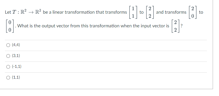 Solved Let T:R2→R2 be a linear transformation that | Chegg.com