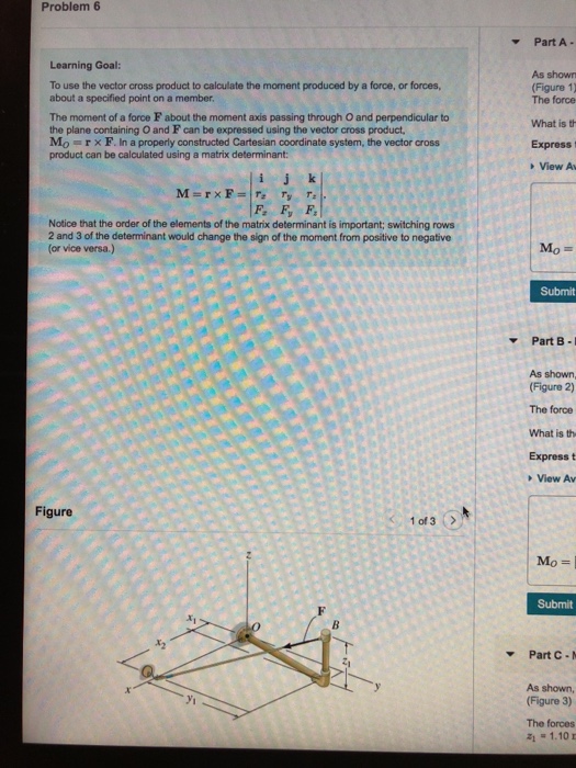 Solved Problem 6 PartA Learning Goal: As shown (Figure 1) | Chegg.com Solved Problem 6 PartA Learning Goal: As shown (Figure 1) | Chegg.com