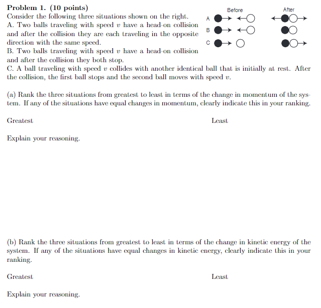 Solved Problem 1. (10 points) Consider the following three | Chegg.com