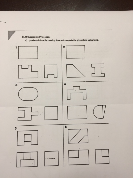 Solved II. Orthographic Projection a) Locate and draw the | Chegg.com
