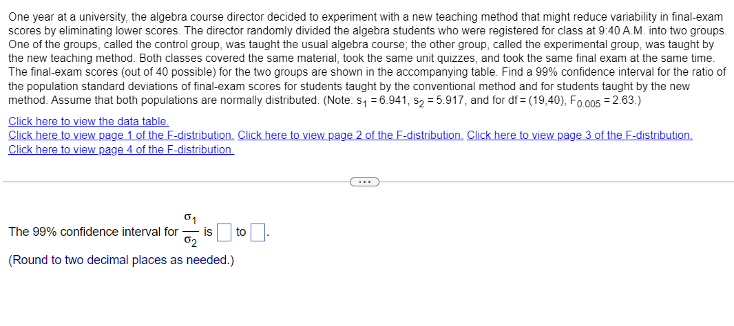 Solved One year at a university, the algebra course director | Chegg.com