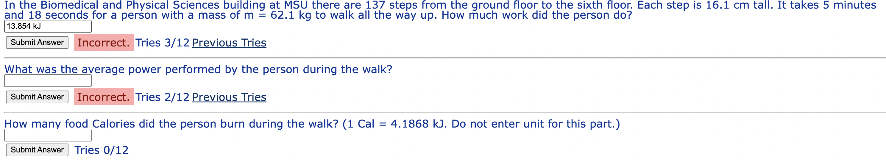 Solved In the Biomedical and Physical Sciences building at | Chegg.com