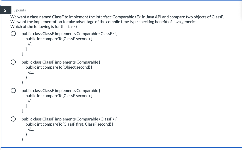 Solved 1 Do 3 points ClassA is the super class of ClassB. | Chegg.com