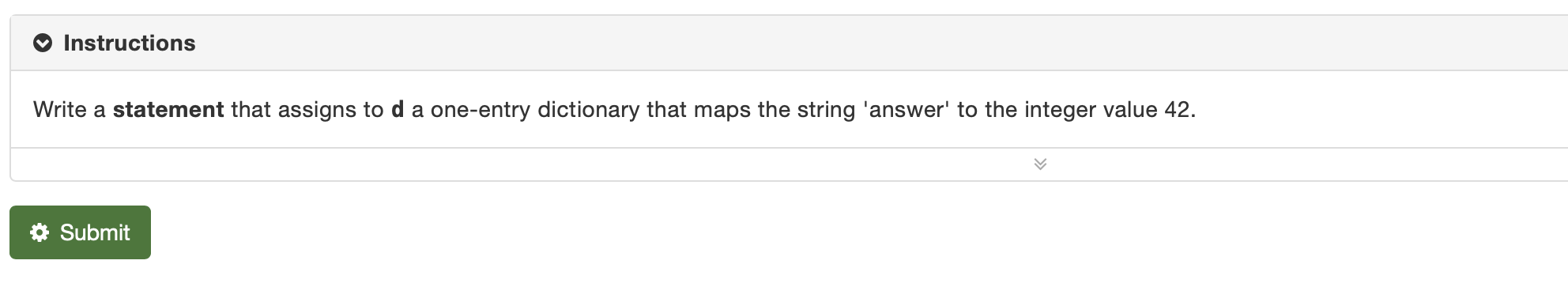 Solved Instructions Write a statement that assigns to d a | Chegg.com