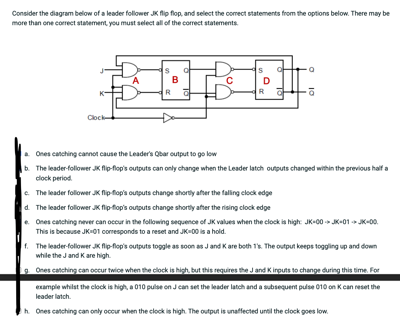 Solved Consider the diagram below of a leader follower JK | Chegg.com