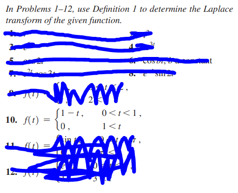 Solved In Problems 1-12, use Definition 1 to determine the | Chegg.com