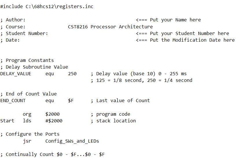 Programming Task Two - (15 marks) - A Simple Counter: | Chegg.com