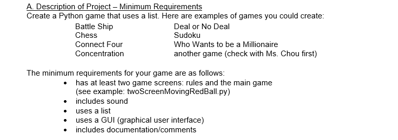 Solved Python game using pygame such as deal or no deal, | Chegg.com
