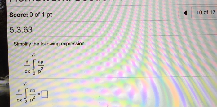 Solved Simplify the following expression. d/dx integral^x_3 | Chegg.com