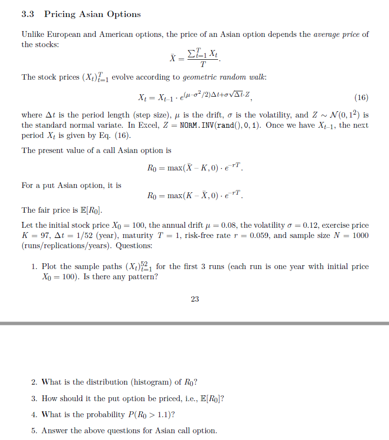 3 3 Pricing Asian Options Unlike European And