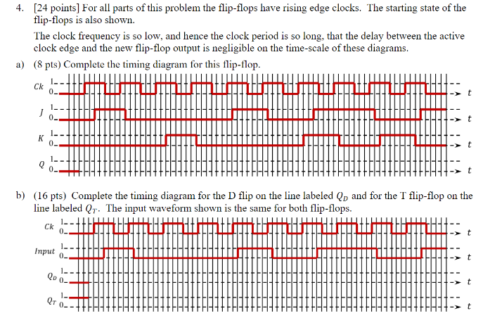 Solved 4. [24 points] For all parts of this problem the | Chegg.com