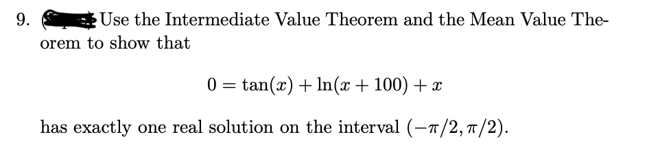 Solved ~~ Use the Intermediate Value Theorem and the Mean | Chegg.com