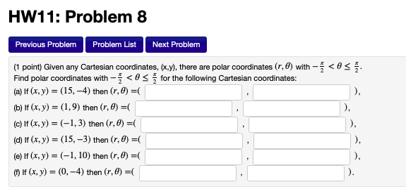 Solved HW11: Problem 5 Previous Problem Problem List Next | Chegg.com