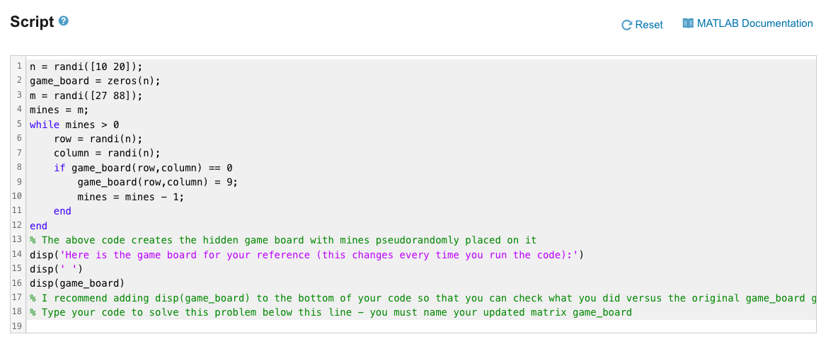 For this problem, you are provided a 2D array (a game | Chegg.com