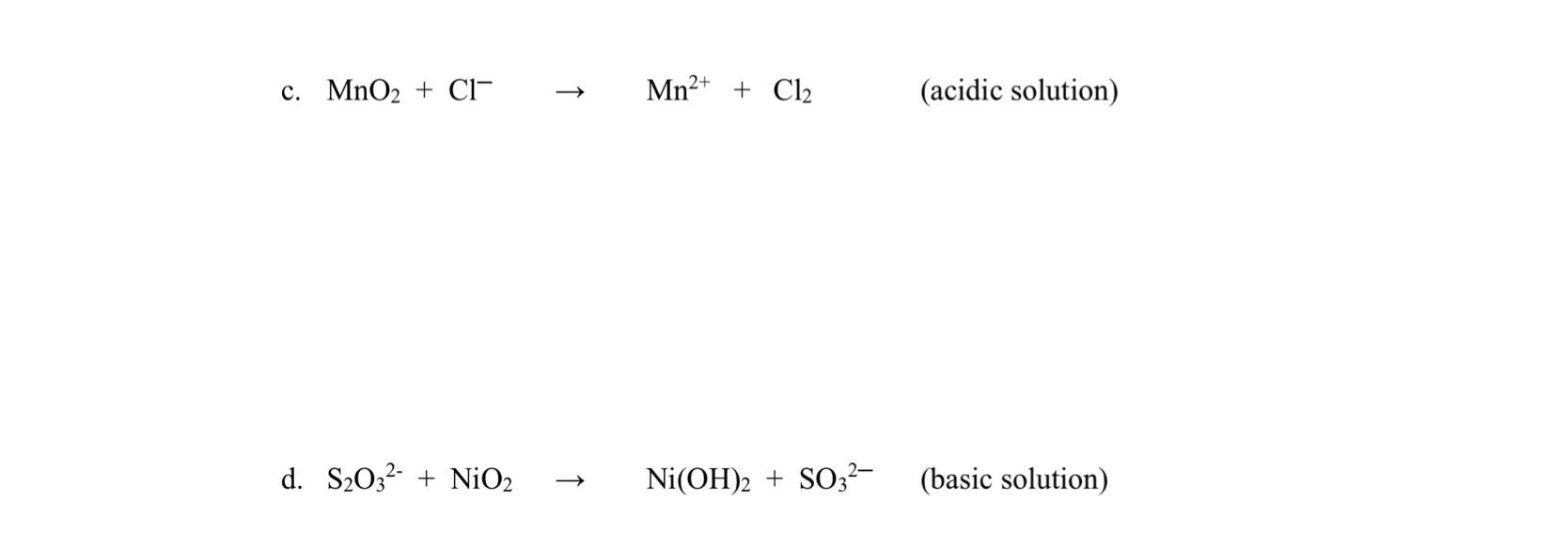 Solved Balance the following equations (use the | Chegg.com