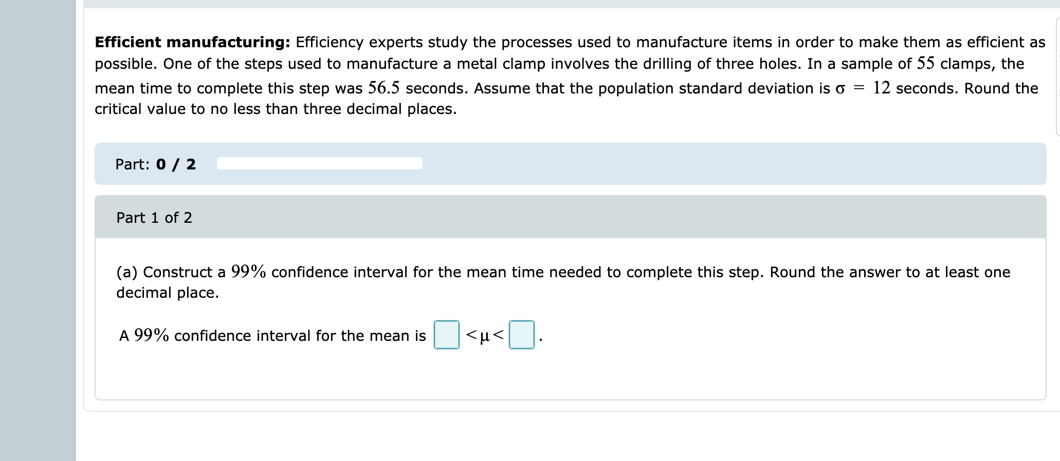 Solved Efficient manufacturing: Efficiency experts study the | Chegg.com
