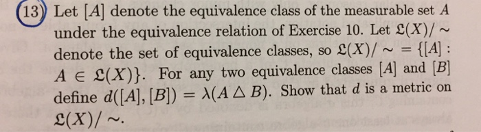 Solved 10 Let X Be A Lebesgue Measurable Set Given Any