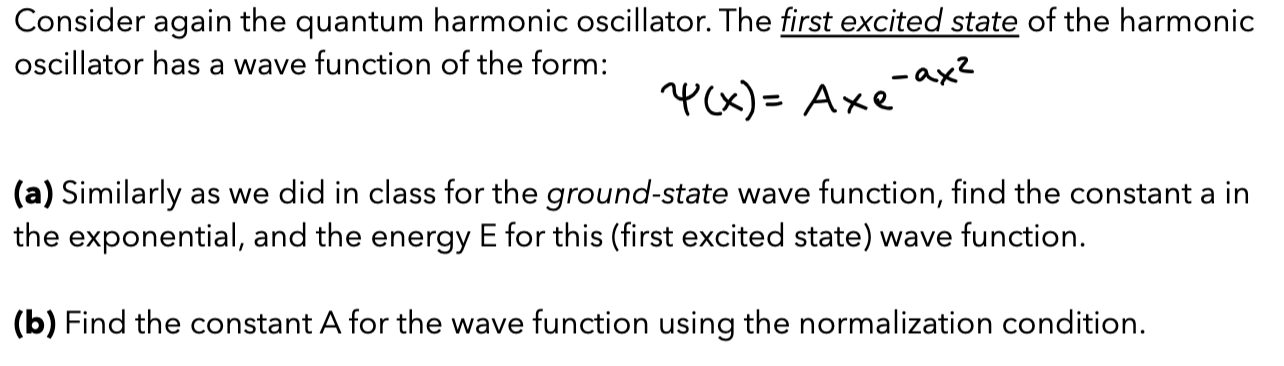 Solved Consider the quantum harmonic oscillator and its | Chegg.com
