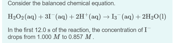 Solved Predict the rate of change in the concentration of | Chegg.com