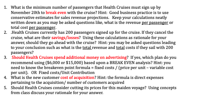 Solved Health Cruises, Inc., packages cruises to Caribbean | Chegg.com