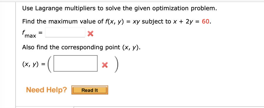 Solved Use Lagrange multipliers to solve the given | Chegg.com