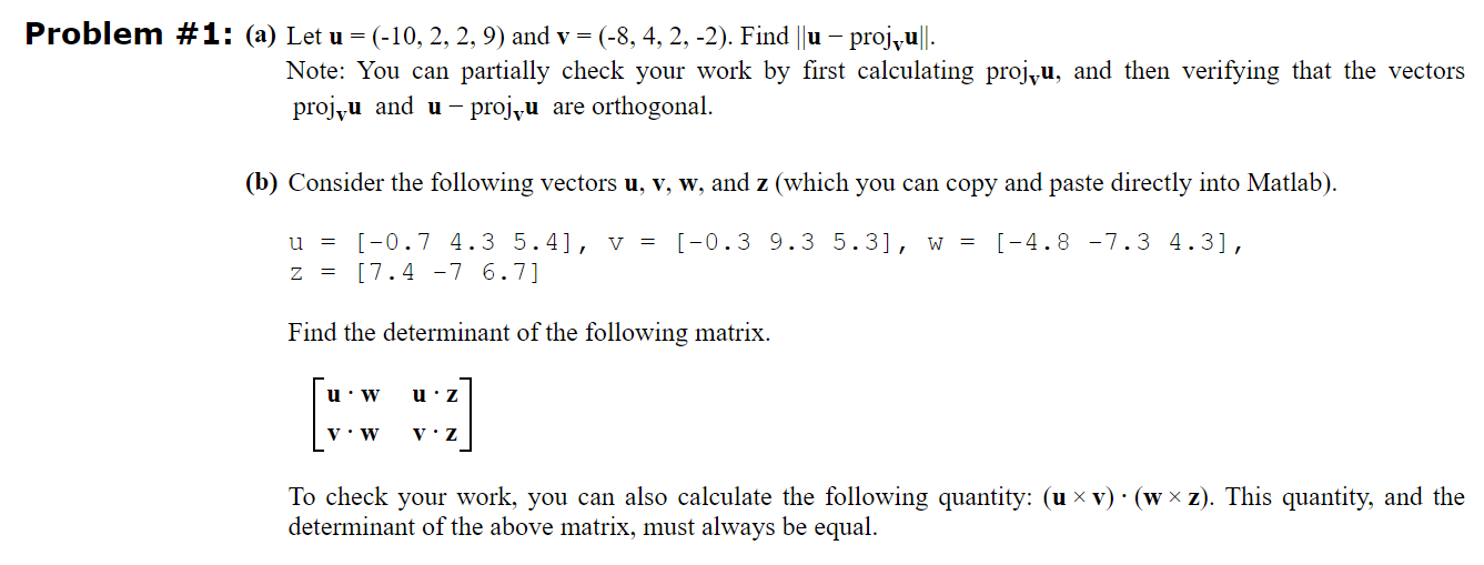 Solved a) Let u=(−10,2,2,9) and v=(−8,4,2,−2). Find | Chegg.com